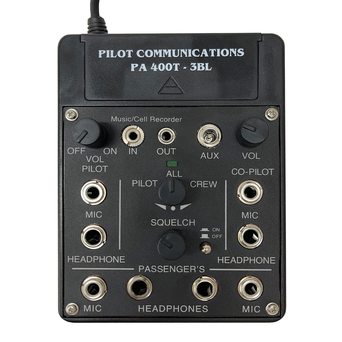 Pilot PA-400T 4 place Portable Aviation Intercom – Pilot Communications ...